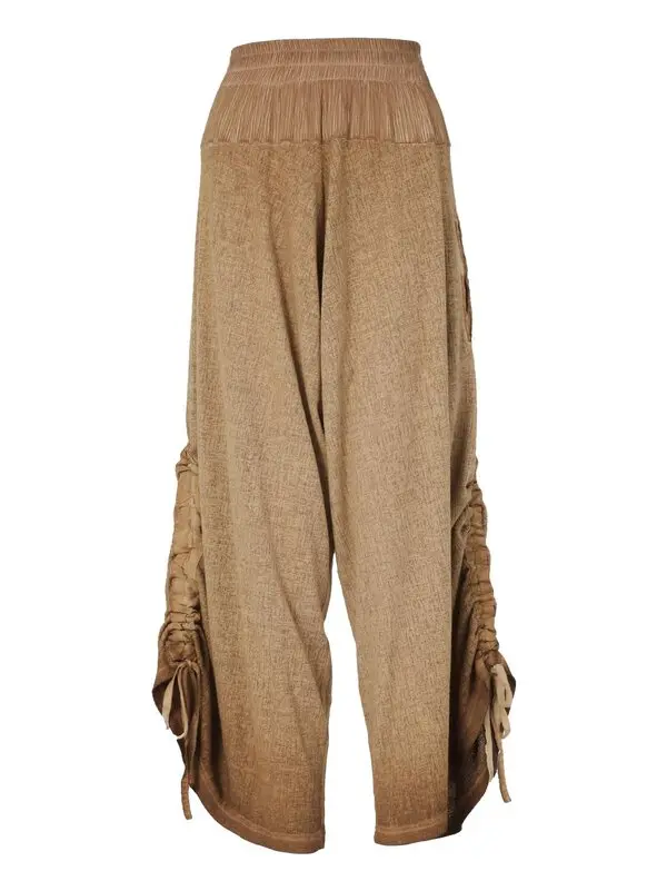 ZHENABIA Neutrals Duo Salvar Desert Sand Boho Harem Pants - Brown