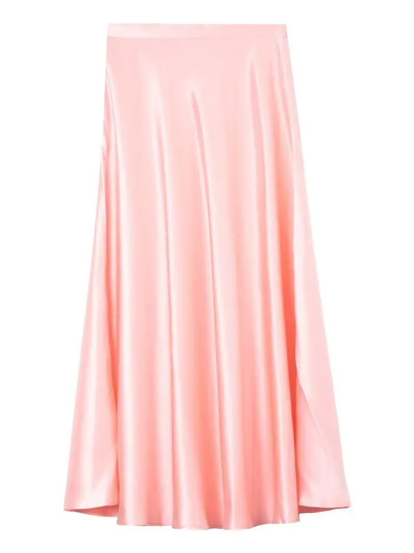 BEL CASHMERE Victoria Silk Skirt In Peach - Orange