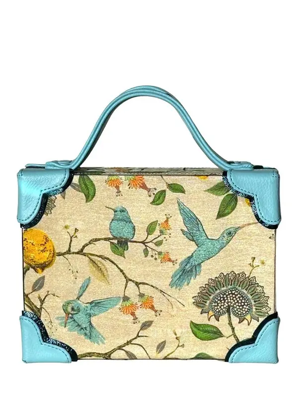 SIMITRI Neutrals Hummingbird Briefcase Bag - Blue