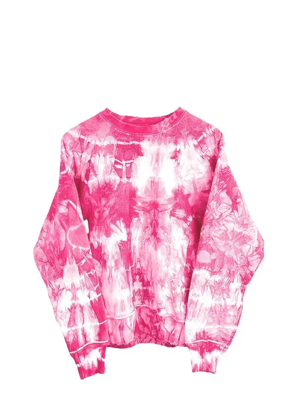 ZENZEE Barbie Bubblegum Tie Dye Reconstructed Sweatshirt - Pink
