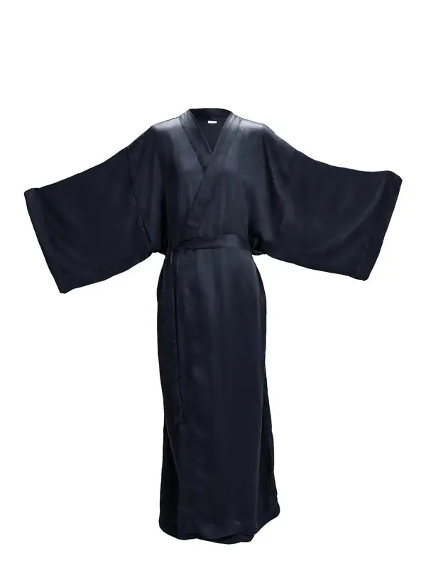CEVA CU DICHIS Long Kimono Vegan Silk - Black