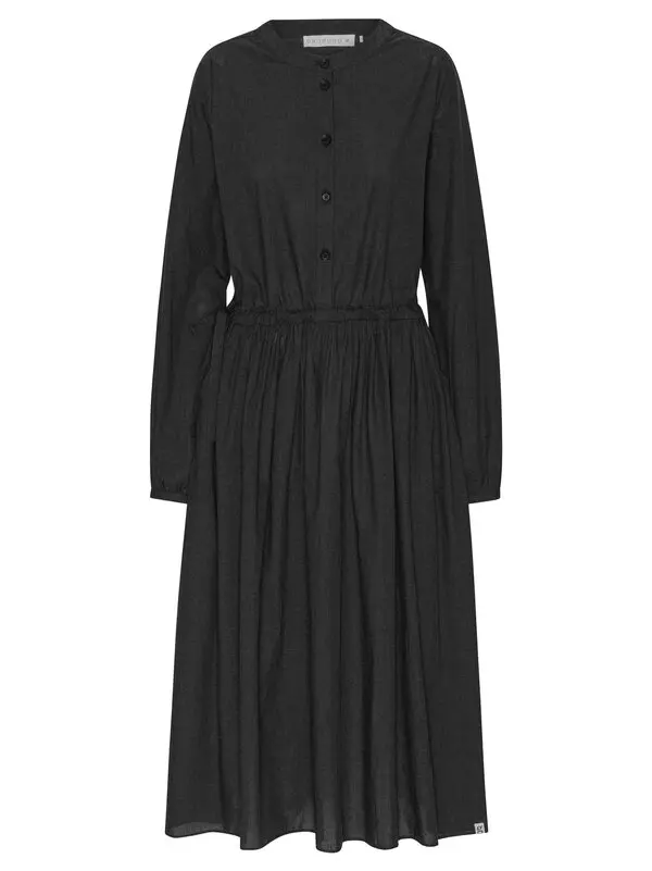 GROBUND Agnete Dress The One In Dark Grey Melange - Black