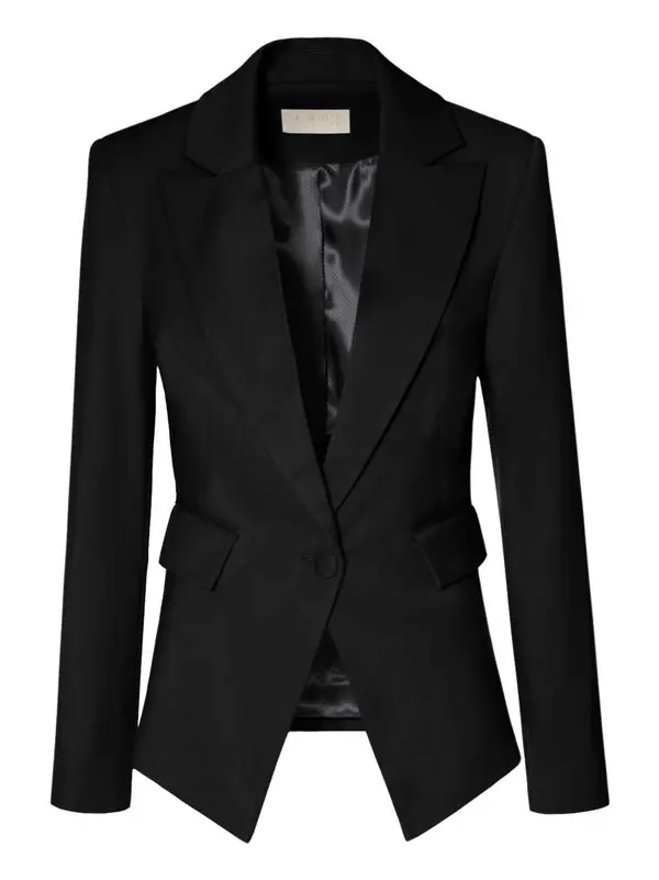 AGGI BY HALEWSKI Angela Rich Single Breasted Feminine Blazer - Black