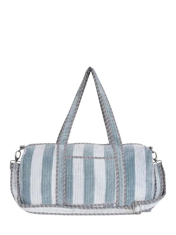 CYC Striped Velvet Weekender - Grey