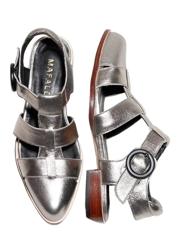 MAFALDA Eloah Fisherman Sandals - Silver