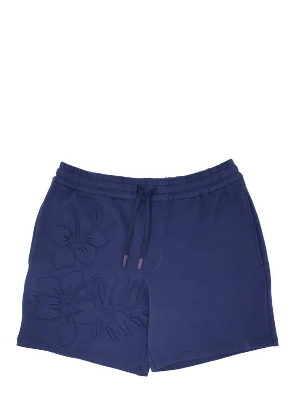 LORDS OF HARLECH Silus Embossed Interlock Shorts Navy - Blue