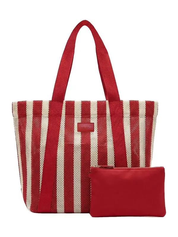 NOOKI DESIGN Hackney Stripe Shopper Mix - Red