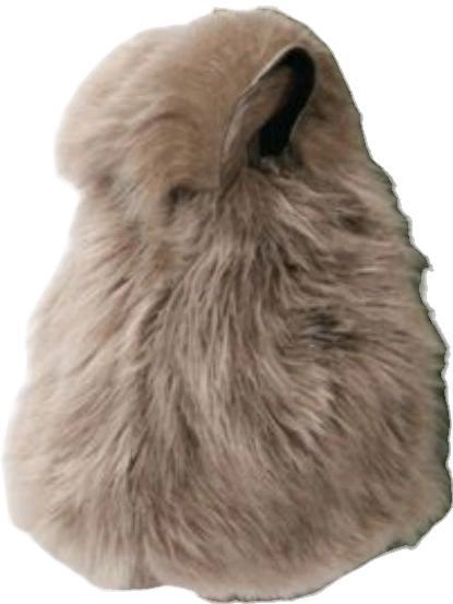 OWEN BARRY Neutrals Sheepskin Grab Bag Aubrac Taupe Darwen British Made - Black/gray