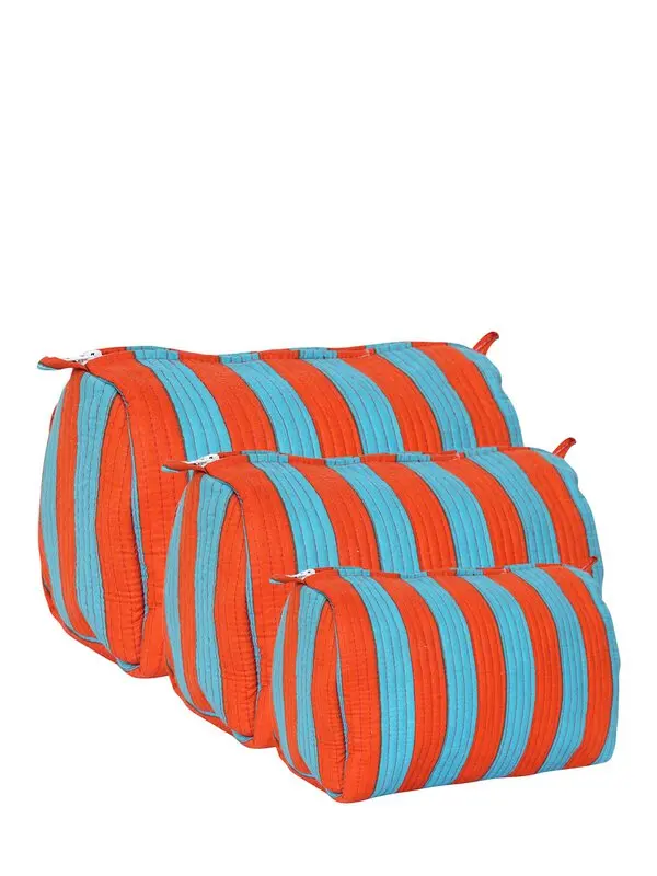 CYC The Striped Travel Set Orange And Blue - Blue/orange