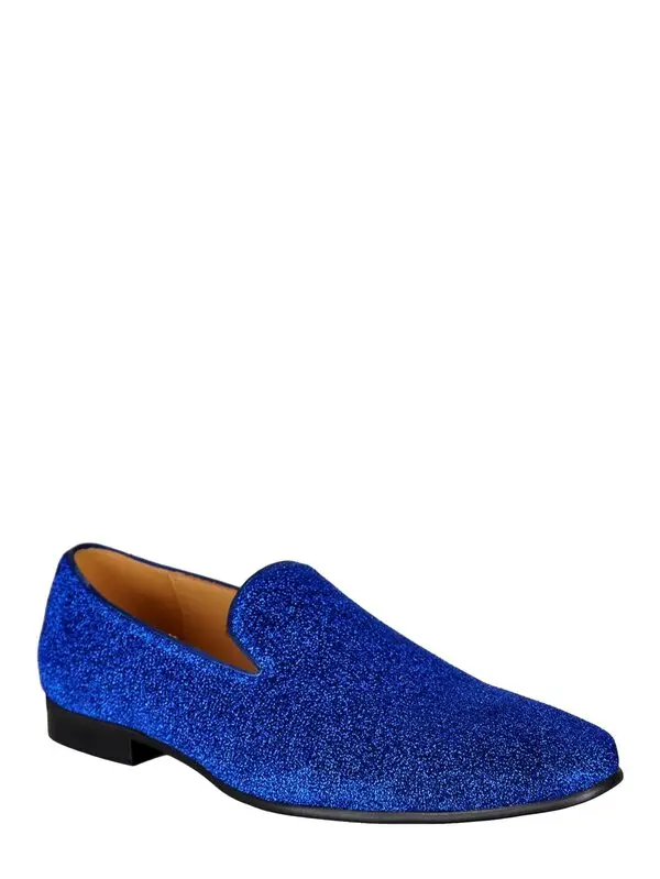 DAVID WEJ Bradford Glitter Smart Loafers - Blue
