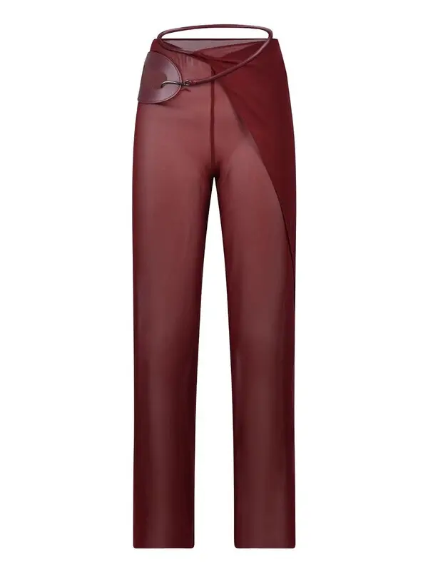 BIANCA RESORTWEAR Deva Wrap Trousers In Wine - Red