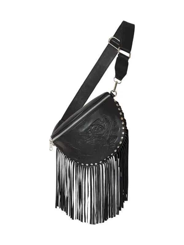 JODI LEE Akaroa Rose Belt Bag - Black