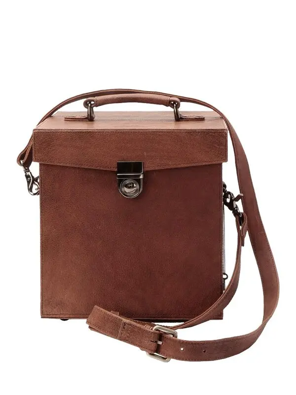 CHANEL JOAN ELKAYAM Large Leather Box Bag - Brown