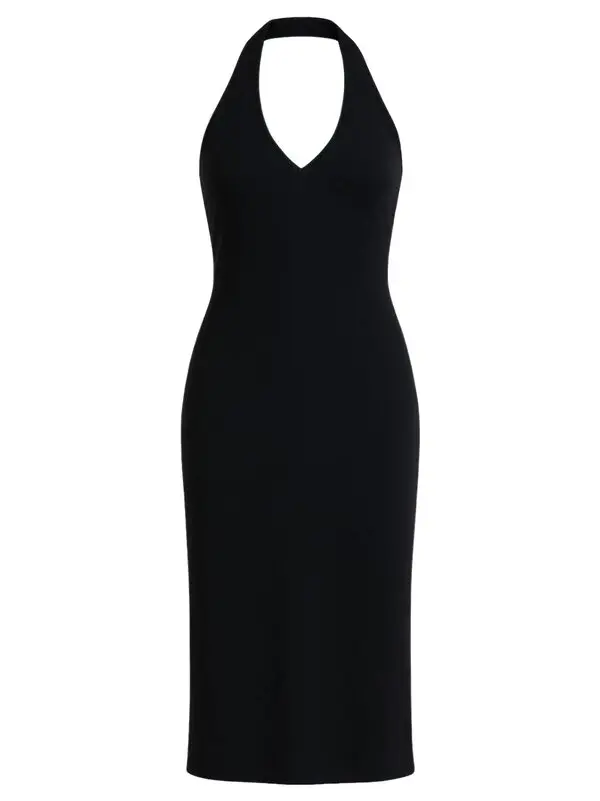MONLICIA Orion Halter Cotton Midi Dress - Black