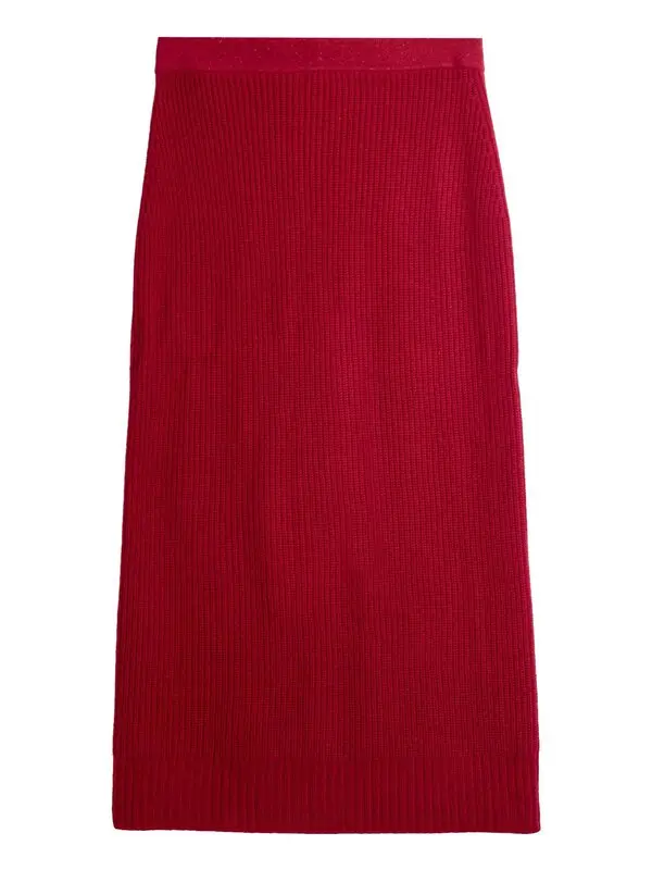 BEL CASHMERE Keira Skirt Burgundy - Red