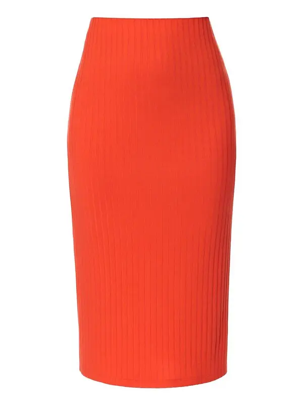 AGGI BY HALEWSKI Rita Sum Bodycon Midi Skirt - Orange