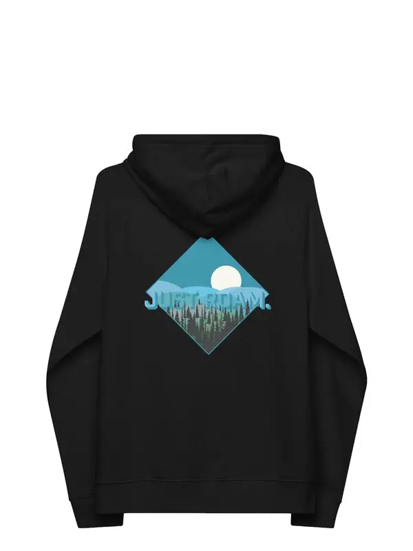 ANCHOR & CREW Just Roam. Seeker Organic Cotton Raglan Hoodie - Black