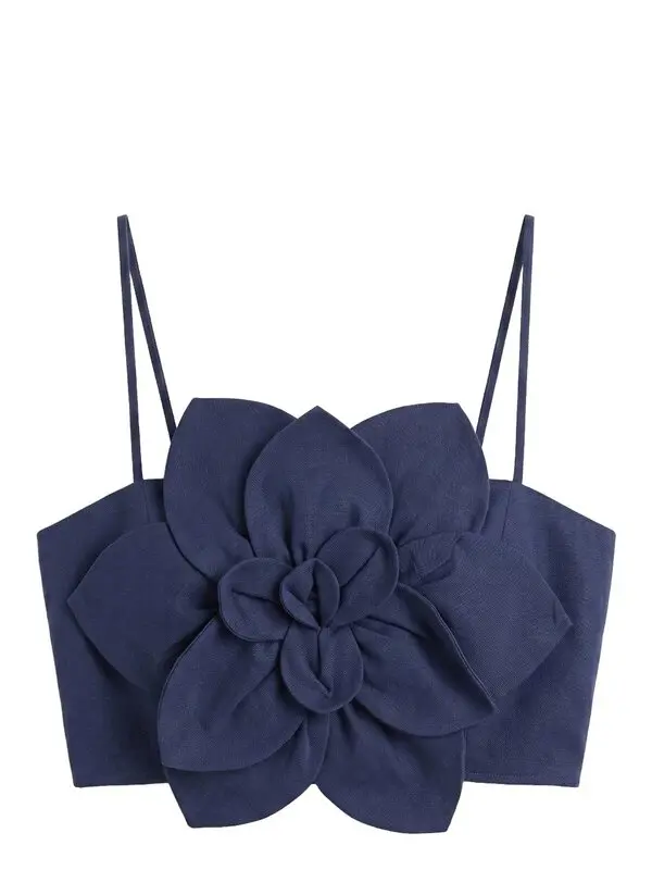 Yumi Kim Sahara Navy Linen Top - Blue