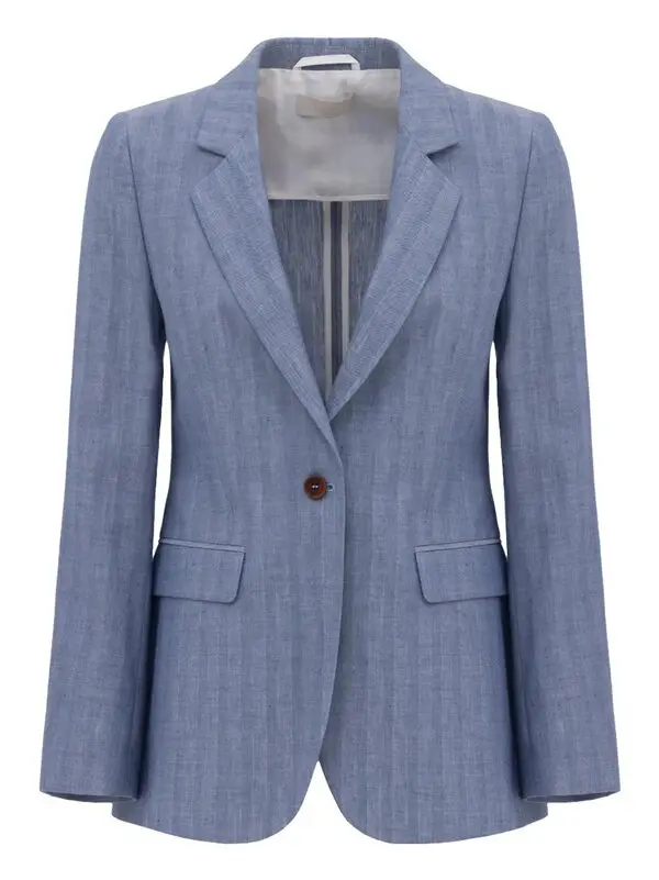 GEORGETTE Soft Sky Tailored Blazer - Blue