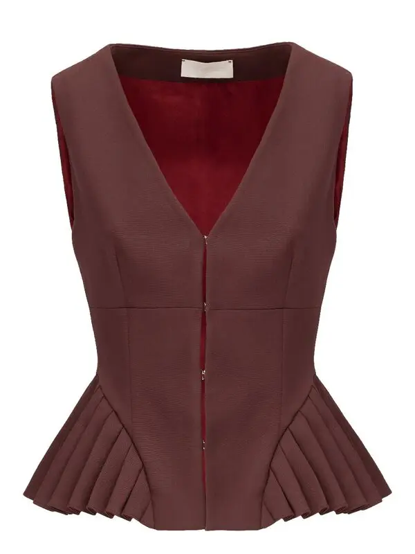 GEORGETTE Midnight Wine Corset - Brown