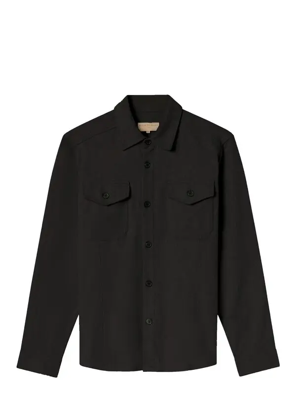 WESTON JON BOUCHER Untucked Tailored Slim Fit Button-up Shirt Obsidian - Black