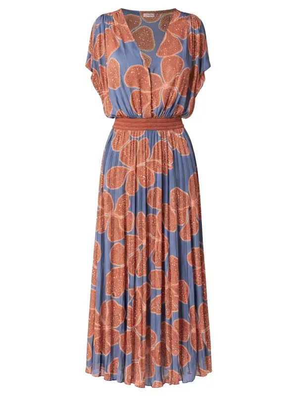 TRAFFIC PEOPLE Blue / Red Full Bloom Blue And Red Floral Print Hera Dress - Blue/red