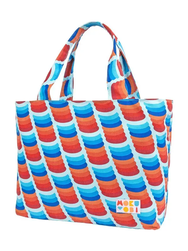 MOKUYOBI Blue / Red Level Up Perfect Tote - Blue/red