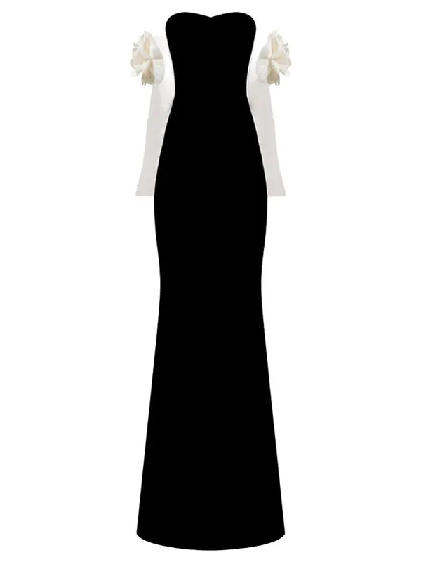 NUR KARAATA Windsor Gown - Black