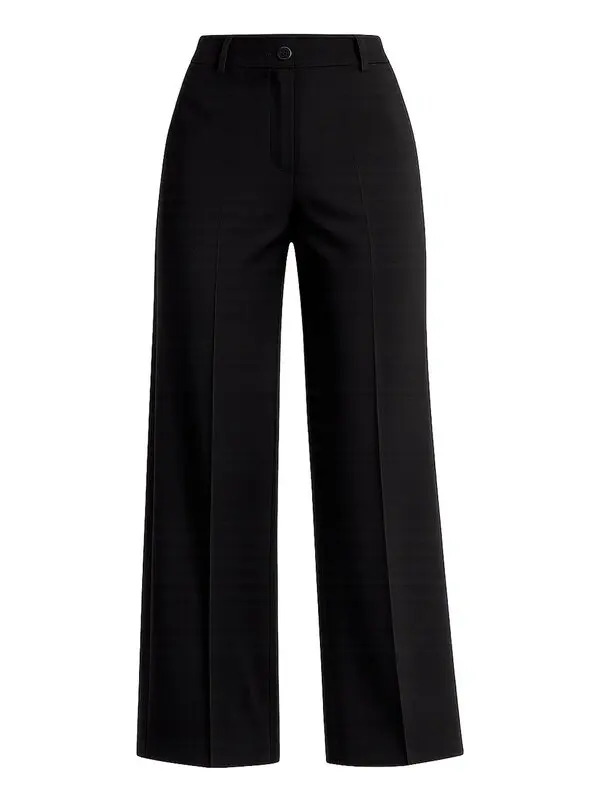 TANTRA SPAIN SL Straight-cut Dress Trousers With Waistband - Black