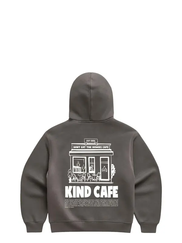 DONT EAT THE HOMIES Deth Cafe Hoodie - Grey