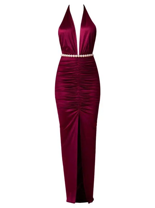 NUR KARAATA Charlotte Dress - Red