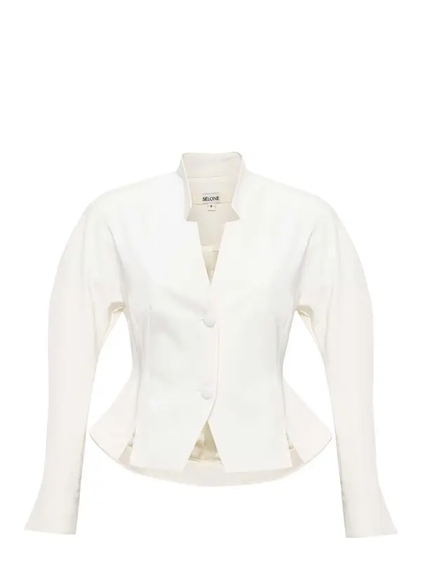Sélone Elen Sculpt Blazer / Cream - White