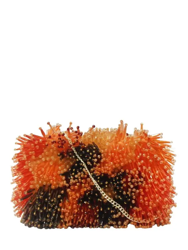 SIBYLLA DELPHICA Glass Beads Embellished Clutch Bag Gaia - Black