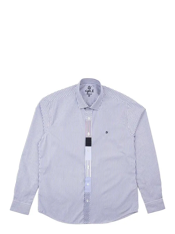 EIGHT X Mark Long Sleeve Button Down Shirt - Blue