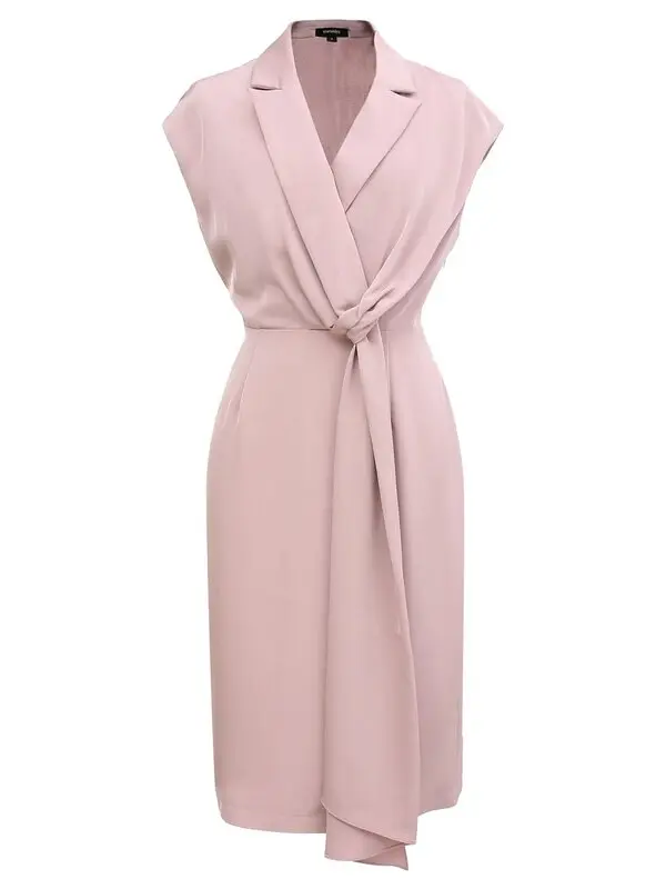 SMART AND JOY Asymmetrical Dress With Draped Panel - Pink