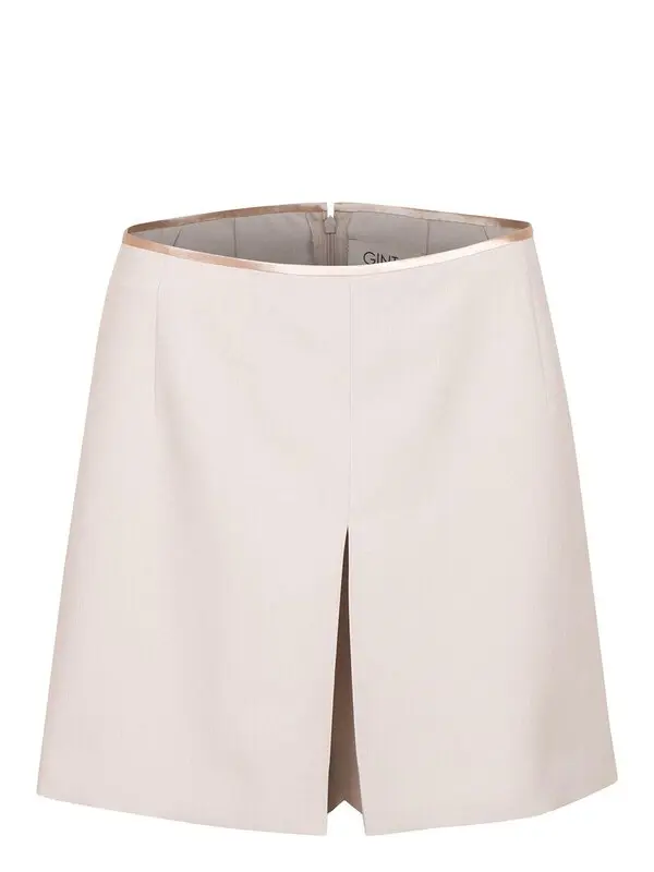 GINTA Neutrals / Skirt-effect Shorts - Grey