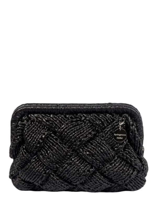 SPRINGMOONATELIER Puzzle Luxury Metallic Crochet Handbag - Black
