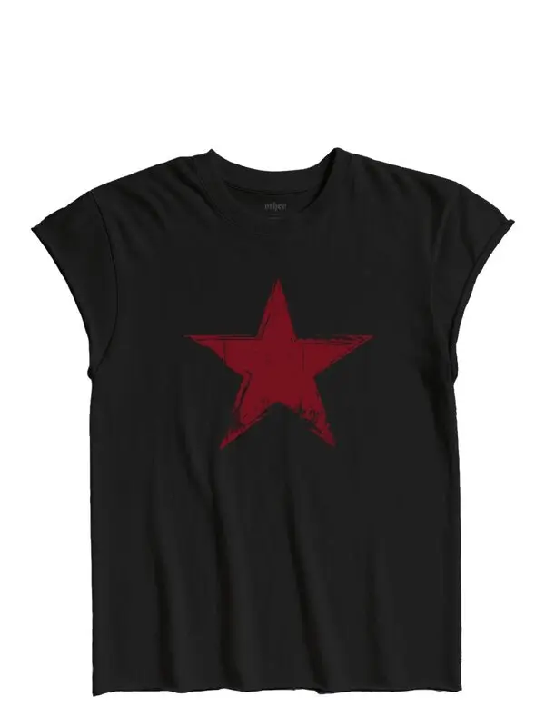 OTHER UK Red Star Rocker Tee - Black