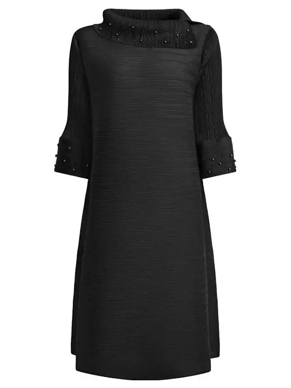 JAMES LAKELAND Charcoal Embellished Pleat Dress - Grey