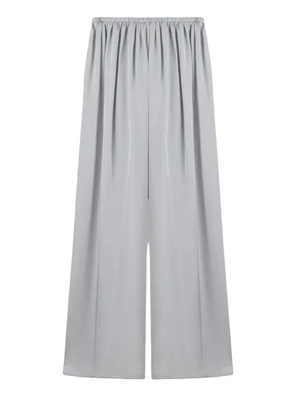 NOCTURNE Wide-leg Trousers With Gathered Waist - Grey