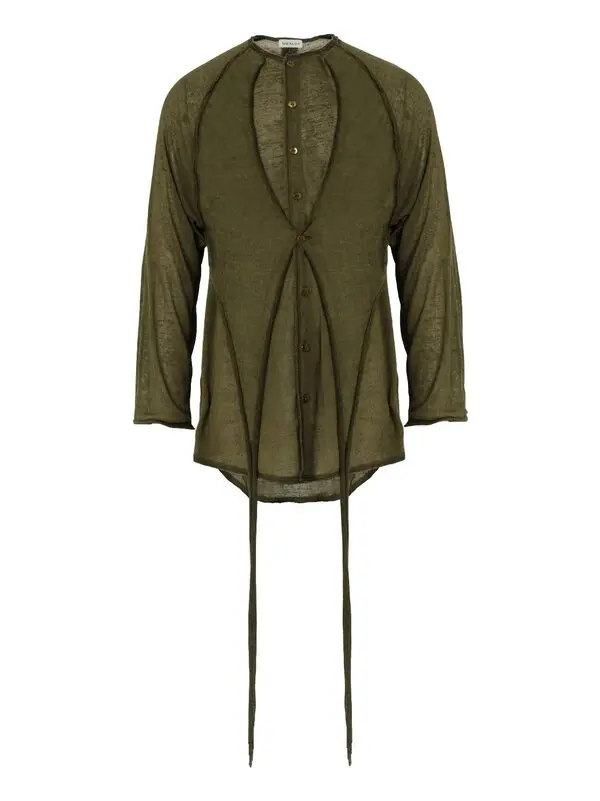 ZHENABIA Garna Shirt Elegant Boho Shirt - Green