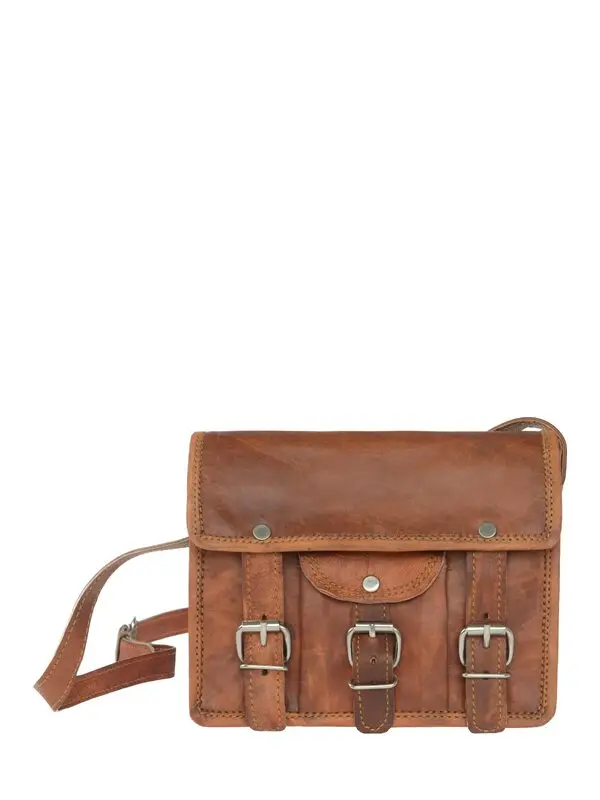 VIDA VIDA Vida Vintage Mini Mini Leather Satchel - Brown