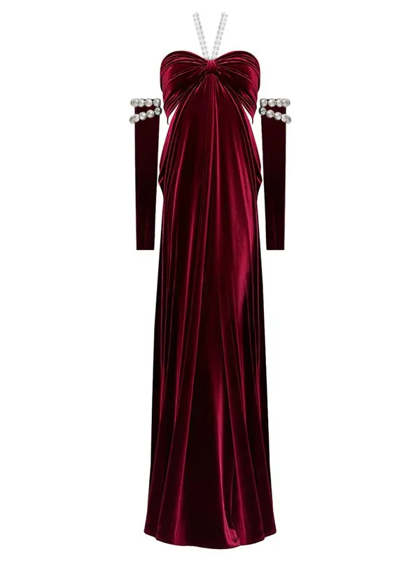 NUR KARAATA Royal Ancestry Dress - Red