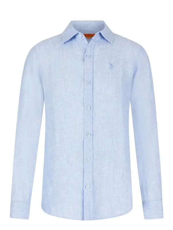 MAISON TANGERINE Sea Linen Shirt For - Blue