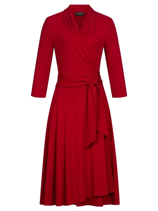 MARIANNA DÉRI Jersey Wrap Dress - Red