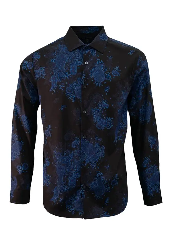 LORDS OF HARLECH Nigel Campania Floral Shirt - Black