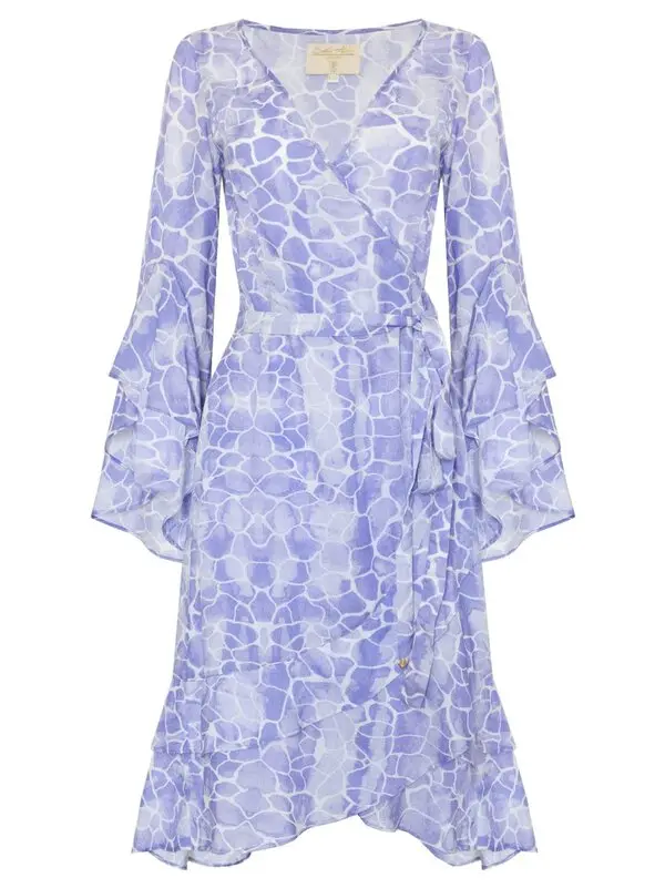 SOPHIA ALEXIA Lilac Pebbles Mini Riviera Wrap Dress - Purple