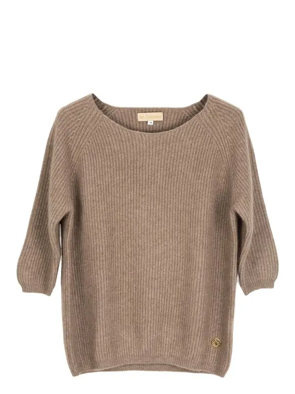 BEL CASHMERE Lucie Cashmere Sweater In Organic - Brown