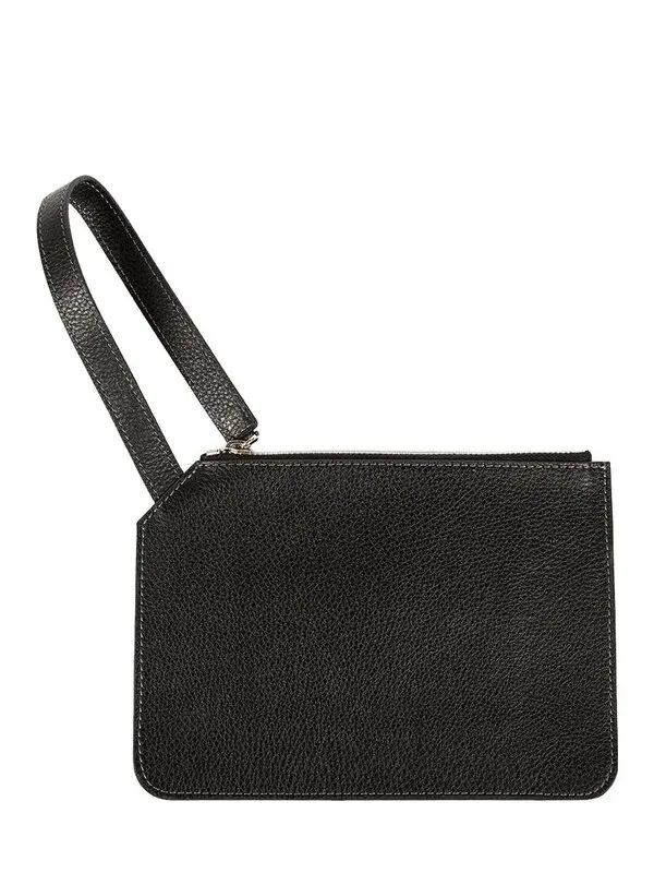 SJW BAGS LONDON Marissa Leather Clutch/wristlet - Black