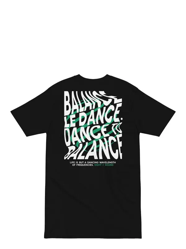 ANCHOR & CREW Balance Le Dance Disco! Heavy Cotton Embroidered T-shirt - Black